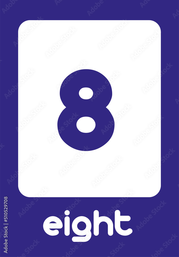 Kids Learning Numbers cards. Flashcards with numbers and their names ...
