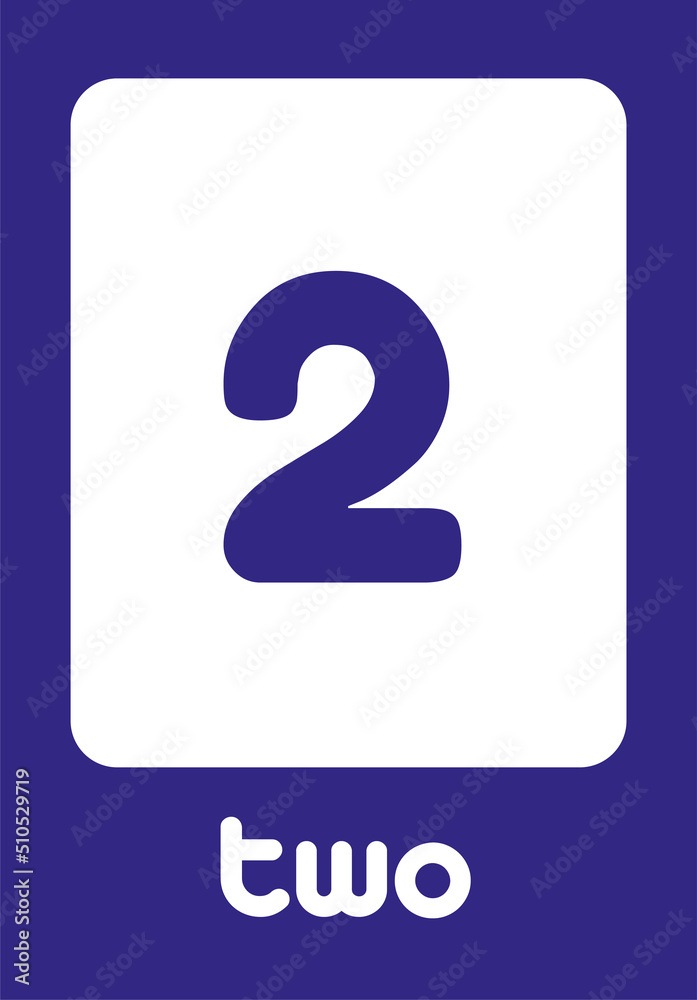 Kids Learning Numbers cards. Flashcards with numbers and their names ...