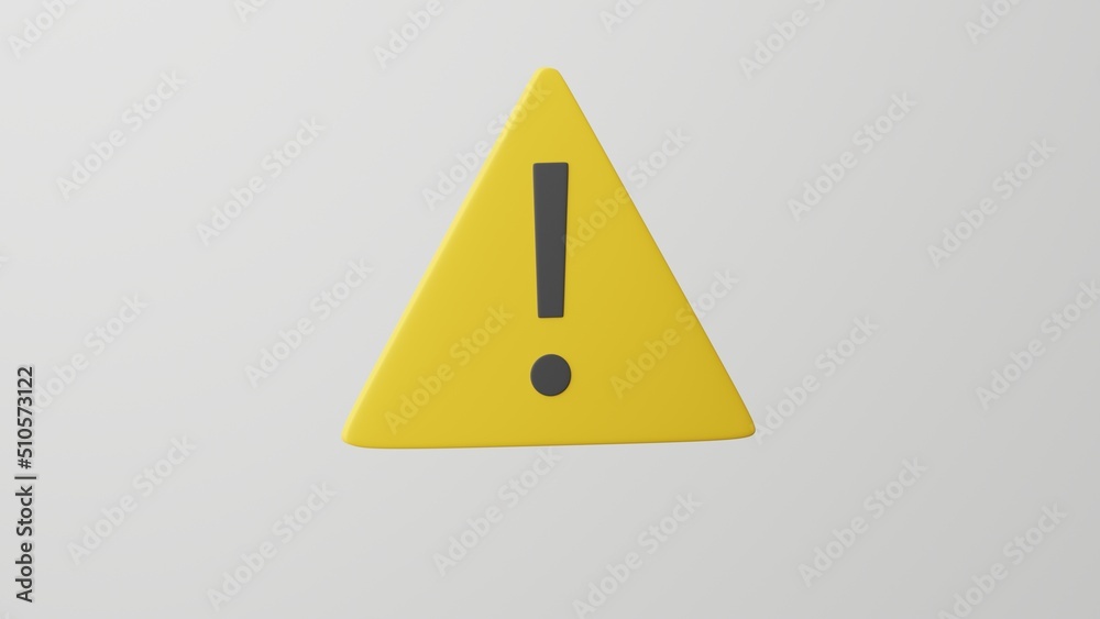 Minimalism Warning Sign, danger emoji, аlert symbol. On white ...