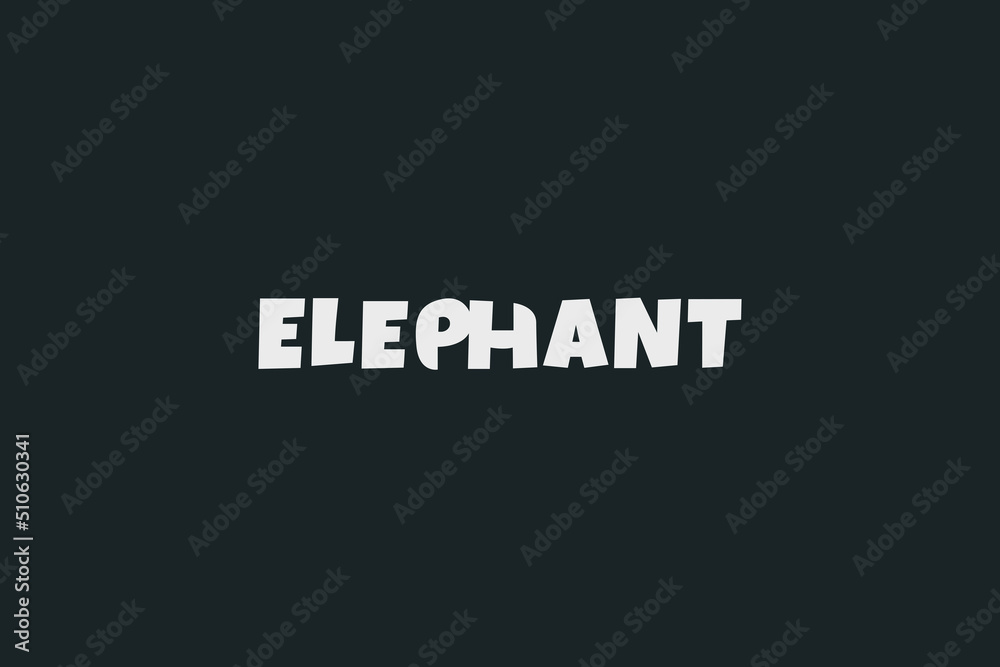 elephant logo, elephant lettering with a hidden elephant as letter "PH ...