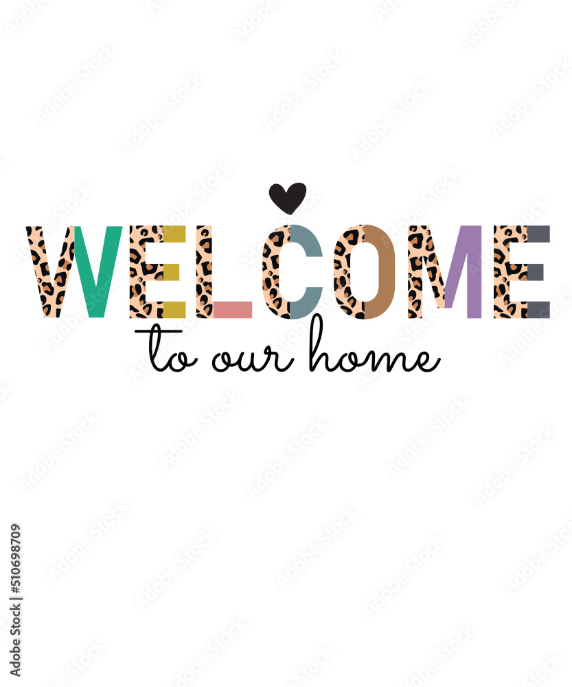 half leopard welcome sign svg, welcome svg, porch sign svg, farmhouse ...