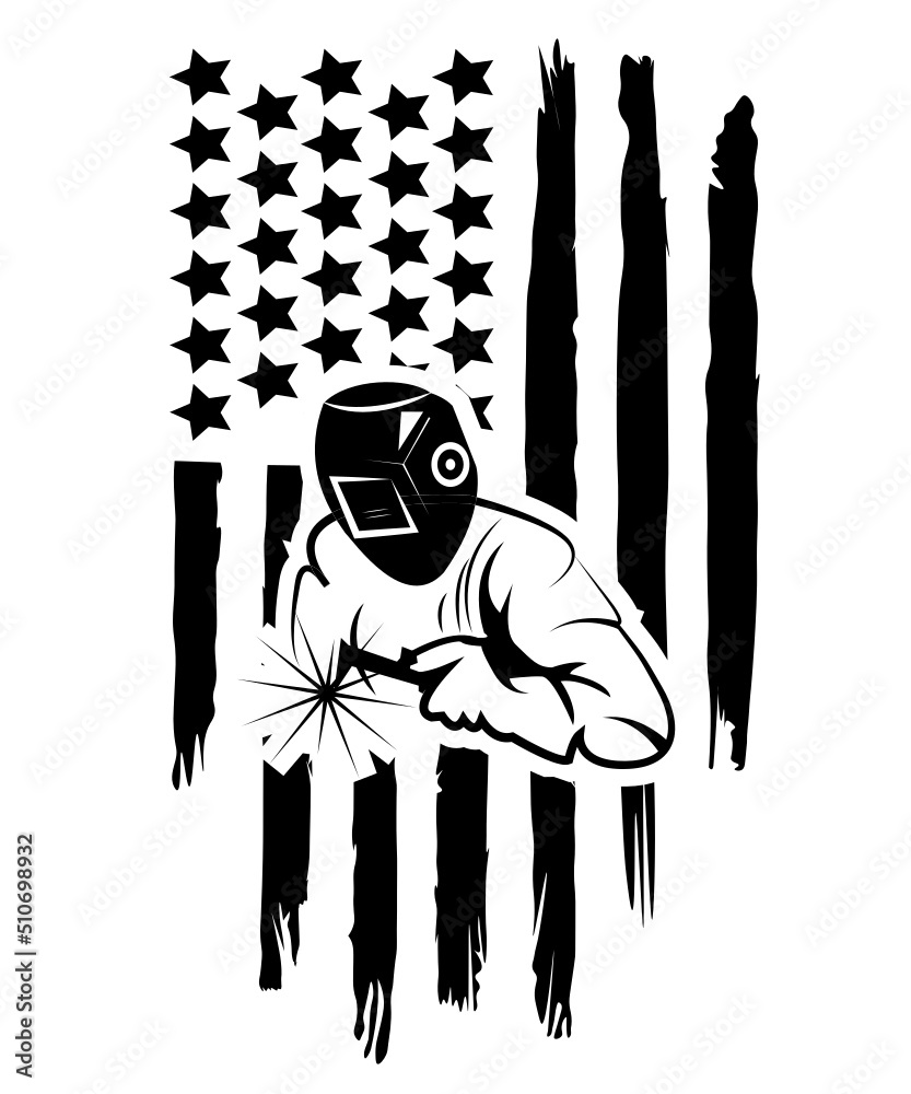 welder svg, welder flag svg, welder american flag, welder usa flag ...