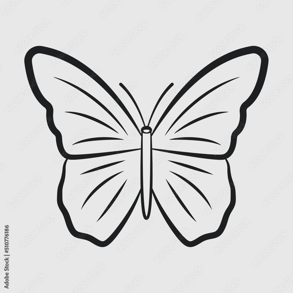 Butterfly Outline SVG Bundle Cut File, Butterfly Wing Svg, Layered ...