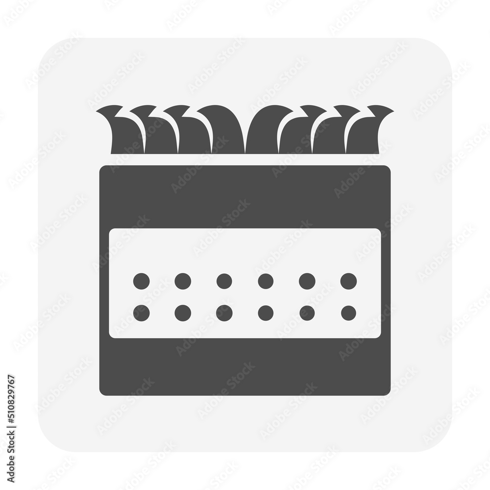 Vector de Stock Corrugated perforated pipe vector icon. To install in ...