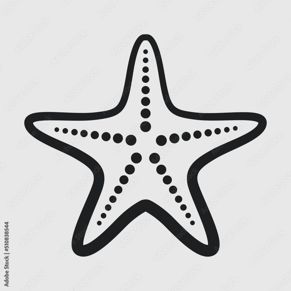 Star Fish Outline SVG Bundle Cut File, Sea Beach Svg, Sea Animals Svg ...