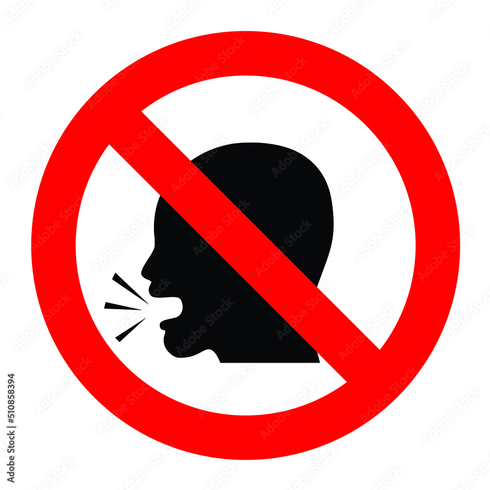Do not make noise sign Stock Vector | Adobe Stock