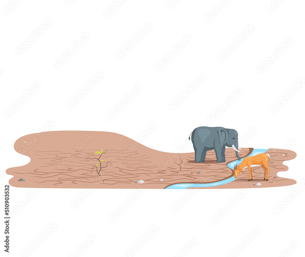 Climate change with land degradation. Global desertification ...