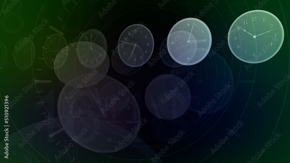 Time flow images with analog clock Background. Stock Illustration ...