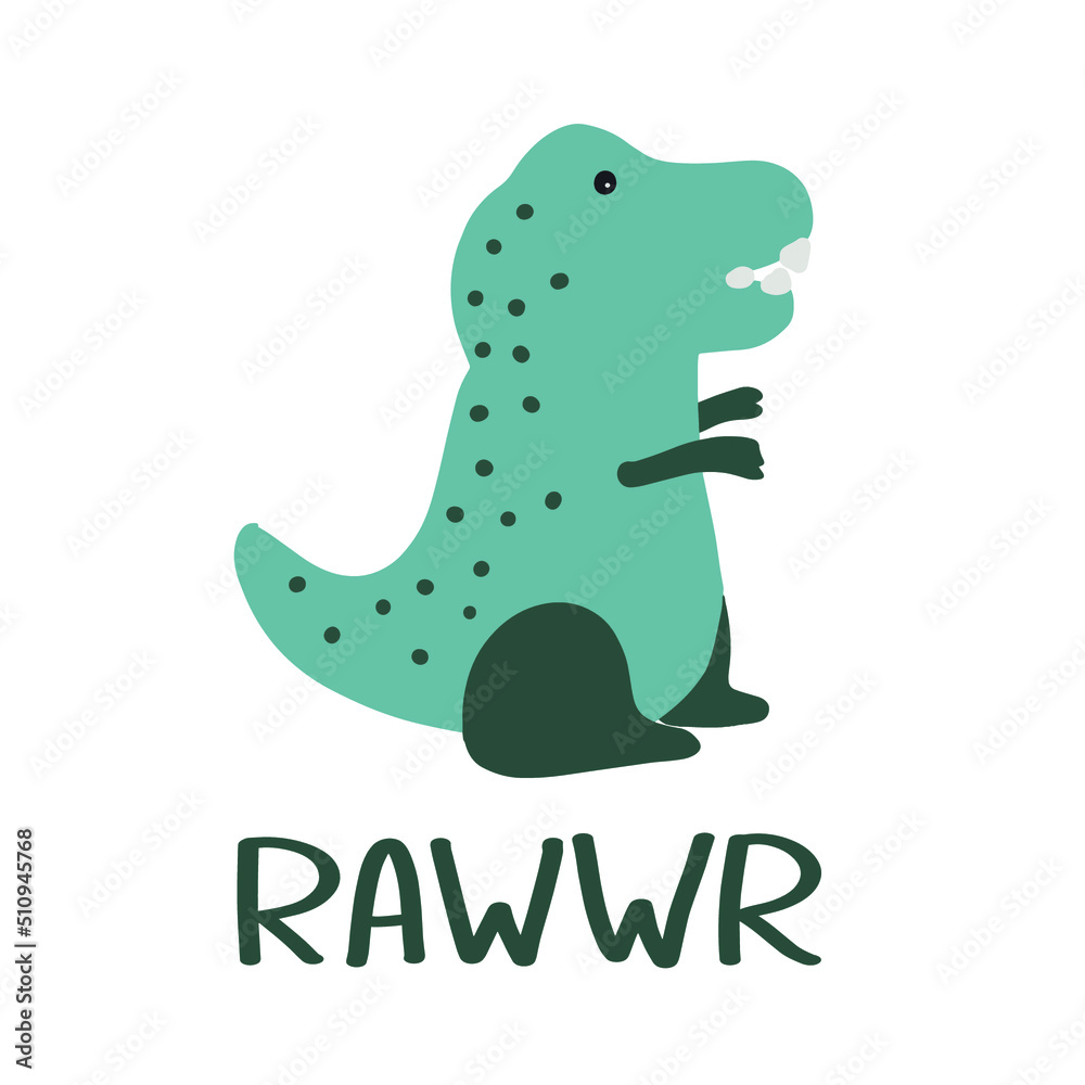Tyrannosaurus. Cute T rex Cute dino clipart. Cartoon dinosaur. Stock ...