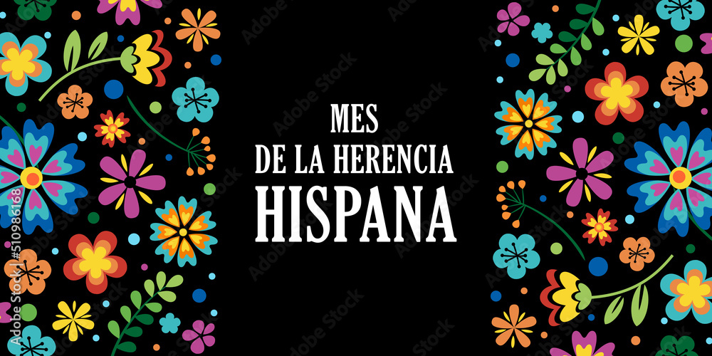 Hispanic heritage month. Vector web banner, poster, card for social ...
