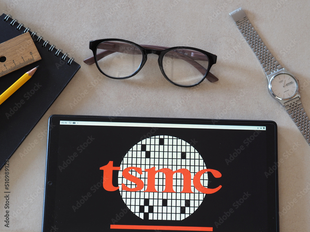 In this photo illustration Taiwan Semiconductor Manufacturing Company ...