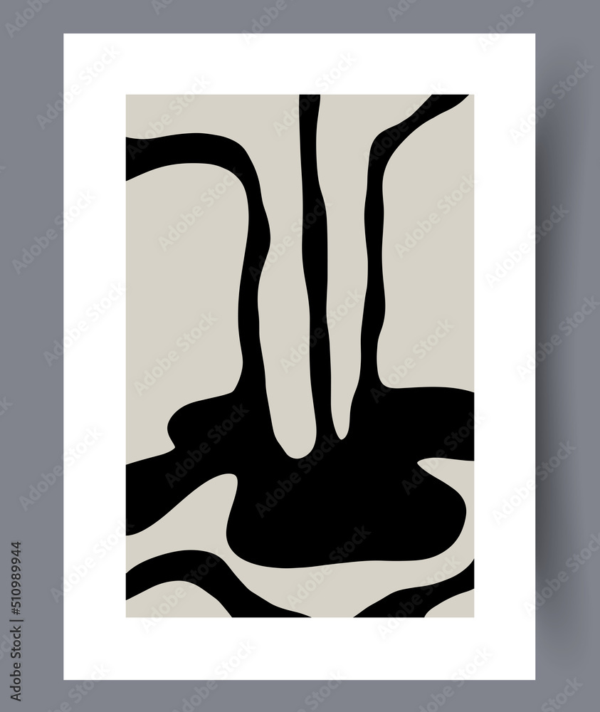 Abstract modern printable art wall banners or posters for interior ...