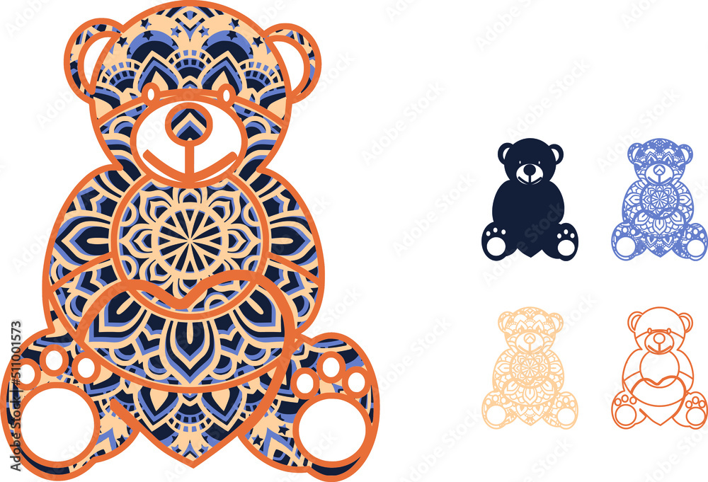 Mandala design. This design consists of several layers. You can change ...
