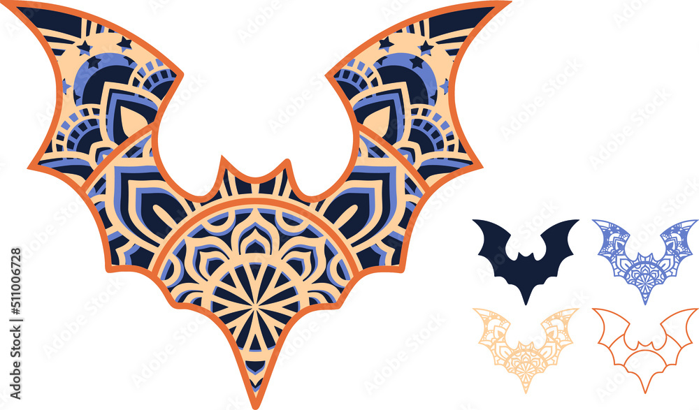 Mandala design. This design consists of several layers. You can change ...