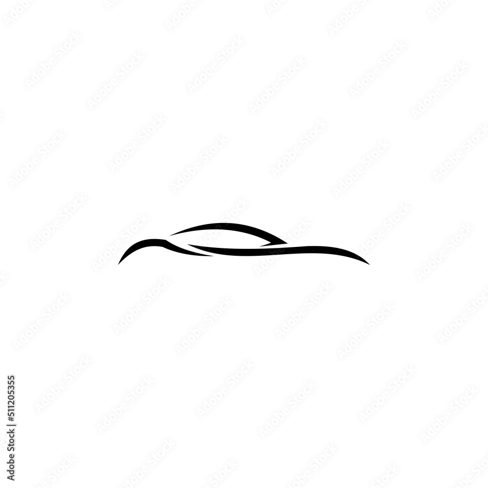 Desain logo mobil gaya otomatis dengan konsep olahraga ikon kendaraan ...