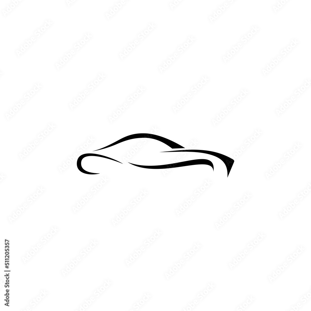 Desain logo mobil gaya otomatis dengan konsep olahraga ikon kendaraan ...