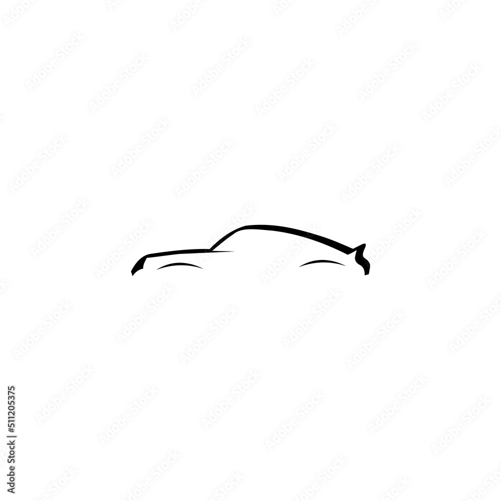 Desain logo mobil gaya otomatis dengan konsep olahraga ikon kendaraan ...