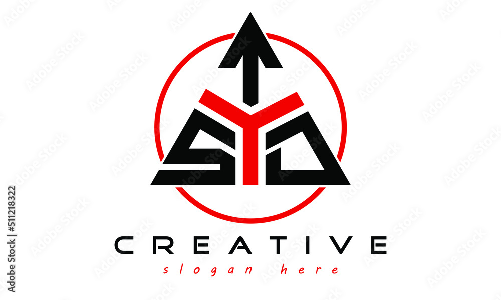 Стоковое векторное изображение «STD three letter creative triangle ...