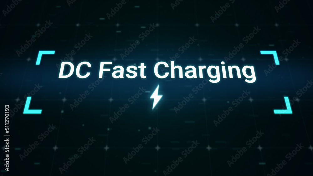DC fast charger available display banner for electric vehicle charging ...