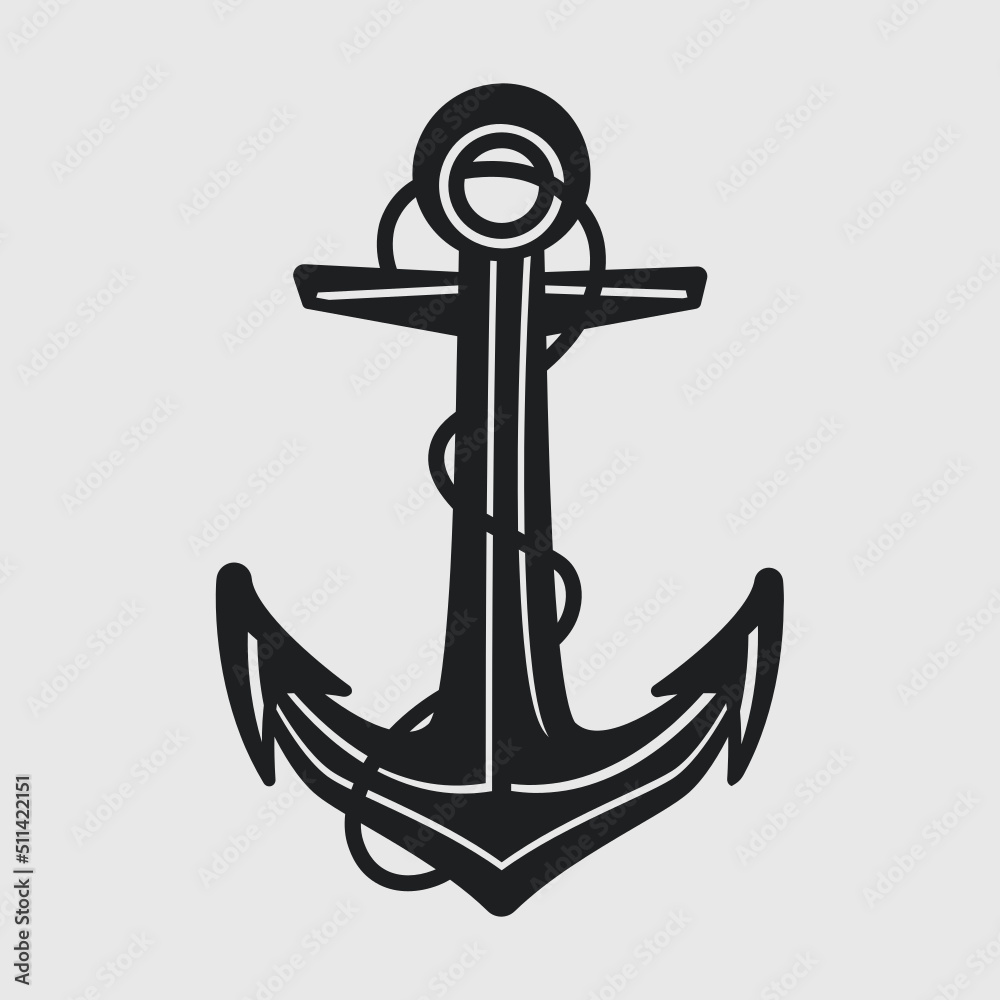Vector de Stock Anchor Ship Silhouette SVG Bundle Cut File, Anchor Svg ...