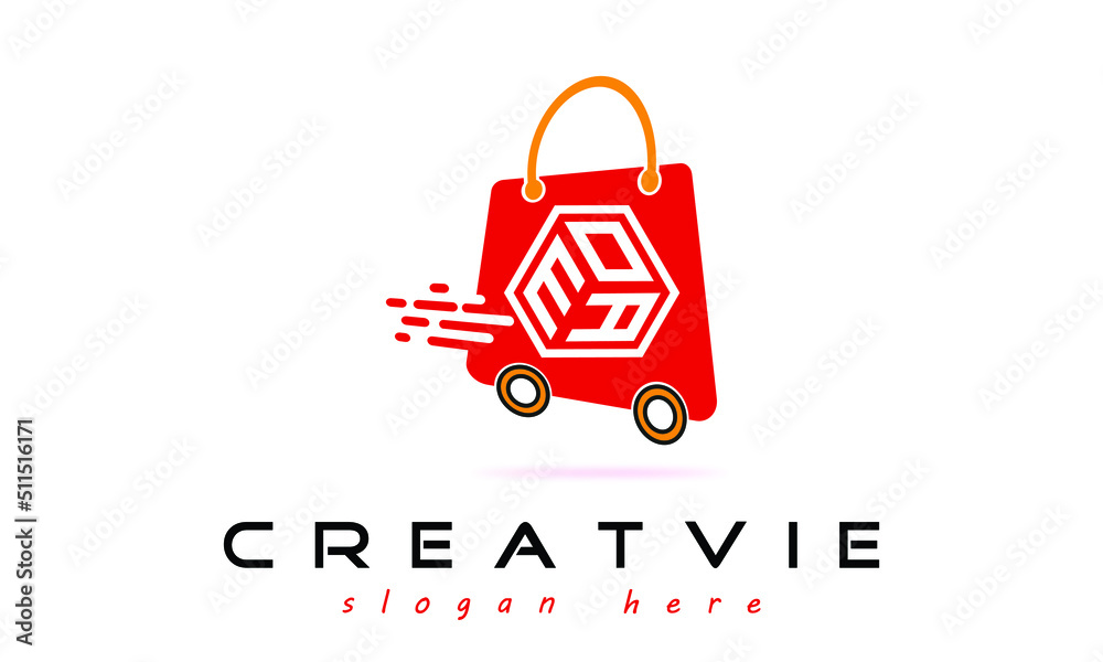 EOA three letter e- Commerce logo design vector template | monogram ...