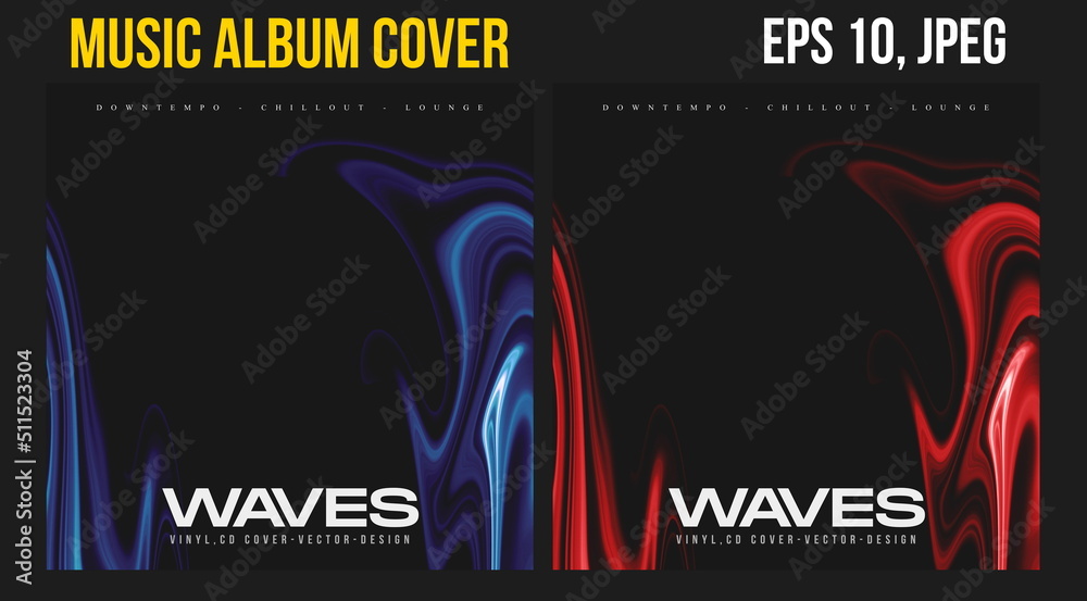 Music Album Cover for the Web Presentation. Colorful Vector Background ...