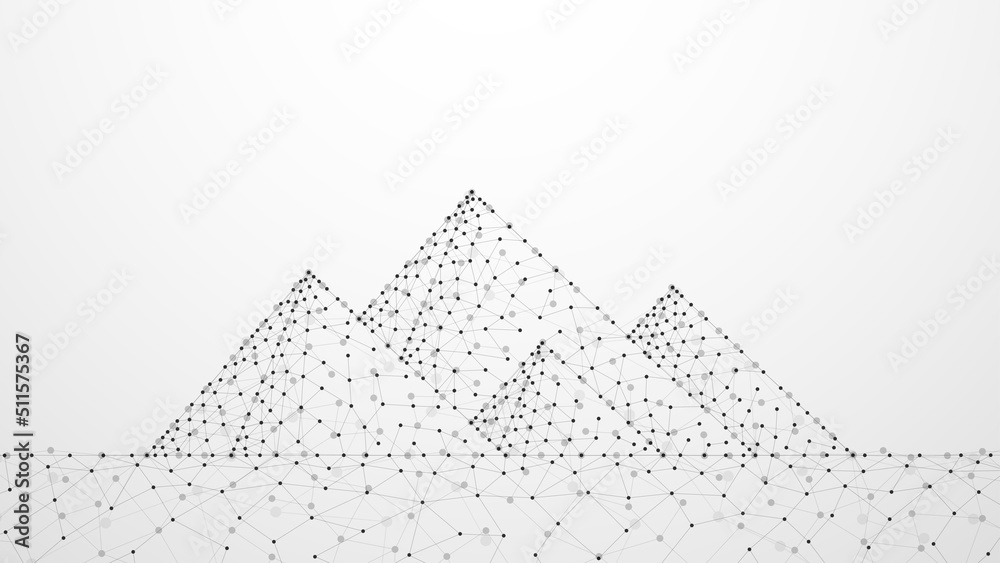 Abstract plexus network connection of Pyramid. Vector illustration ...