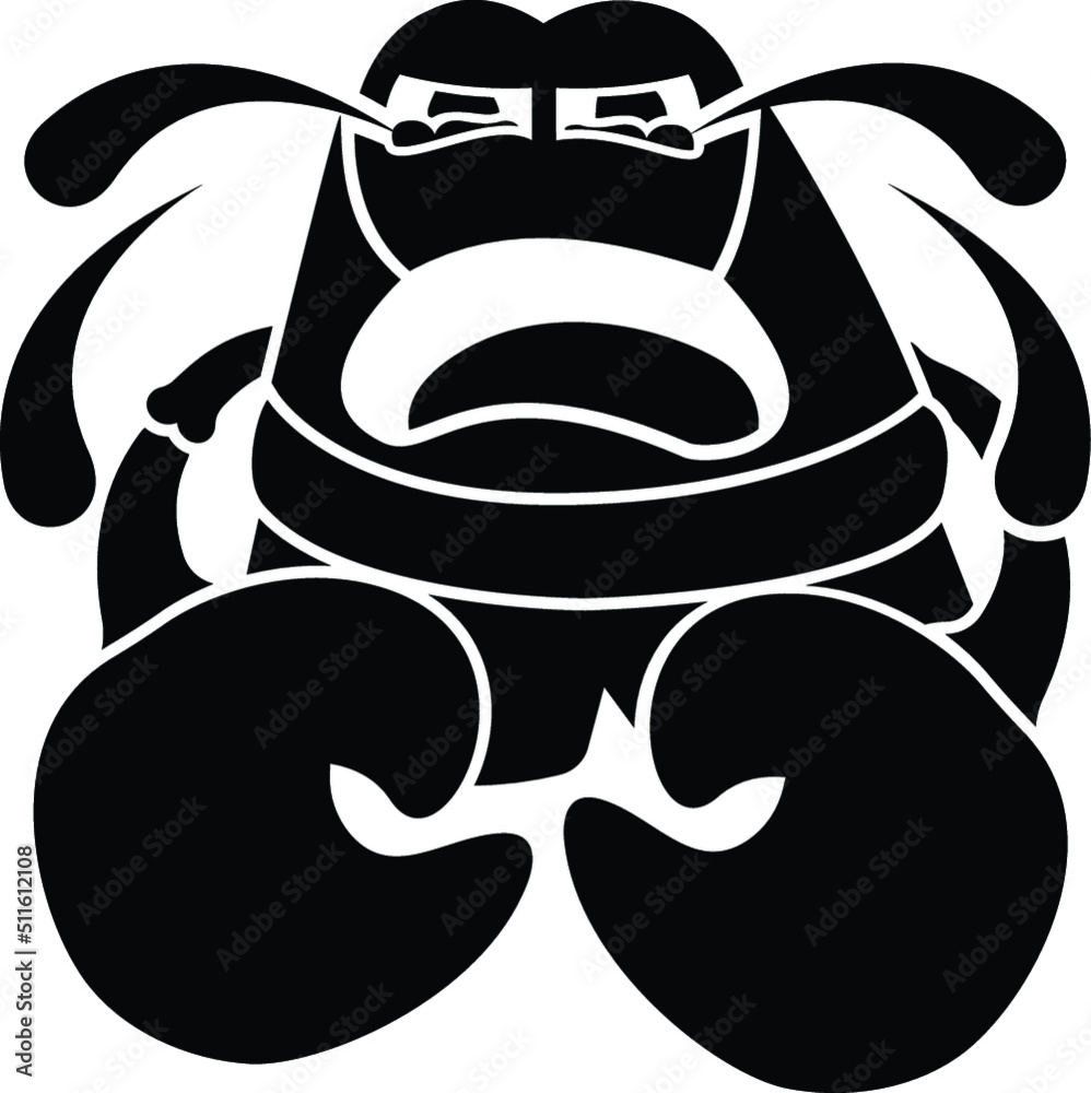 Black and White Cartoon Illustration Vector of a Cartoon Crab Crying ...