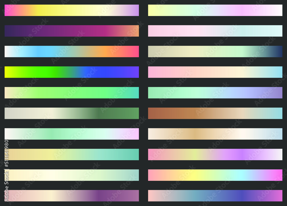 Modern pallete of pastel gradient background. An example of a color ...