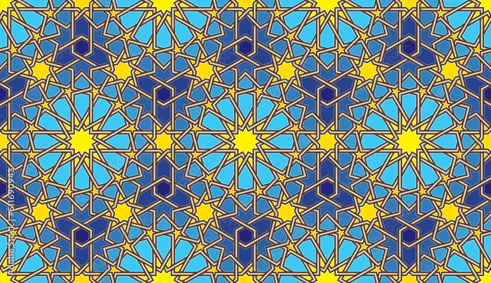 Seamless Oriental Geometric Vector Pattern 8 - Moorish Art from the ...