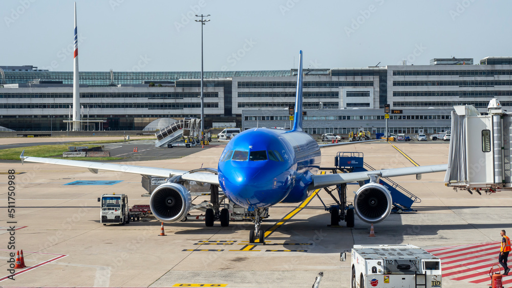 Paris, France. ITA Airways Airbus A320 at Charles de Gaulle airport ...