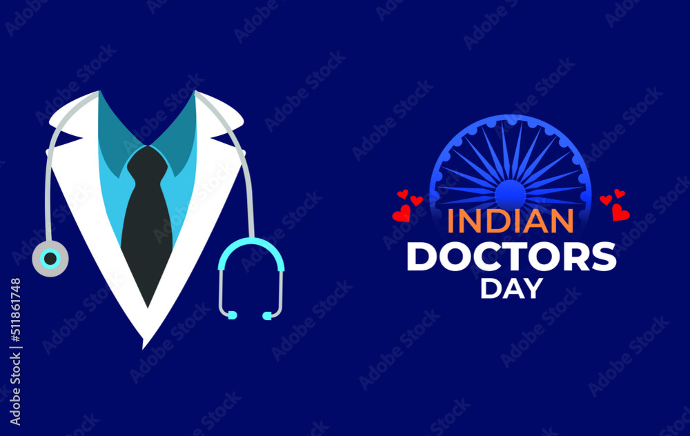 National Doctors' Day in India, Template for background, banner, card ...