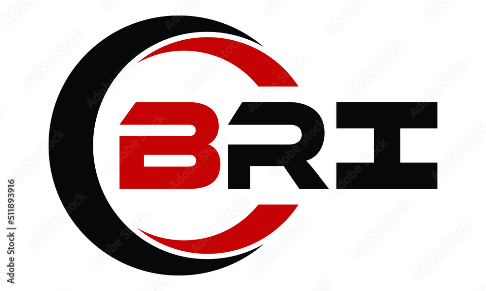 Vektor BRI three letter swoosh logo design vector template | monogram ...