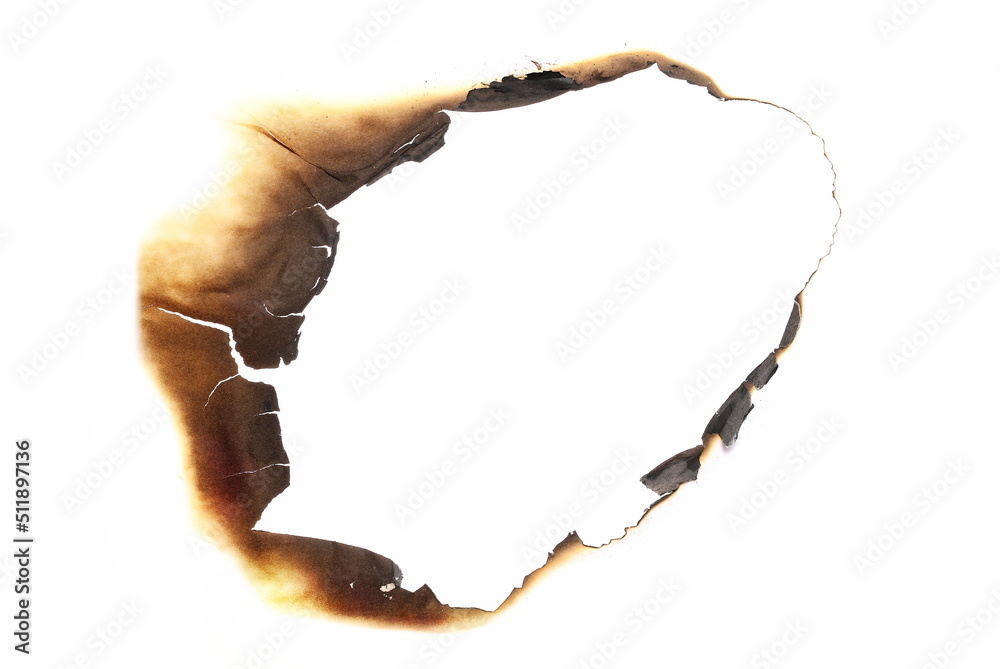 Burnt hole of paper, texture and background, clipping Stock Photo ...