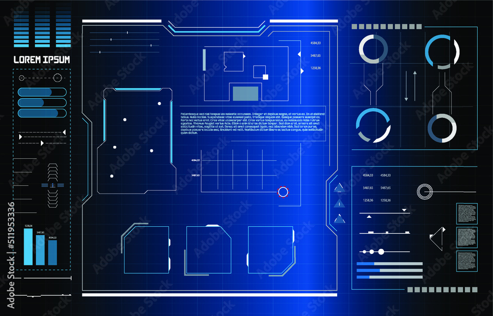 Image vectorielle Stock Futuristic Vector HUD Interface Screen Design ...