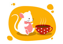 Funny Mouse Coffee Poster Free Stock Photo - Public Domain Pictures