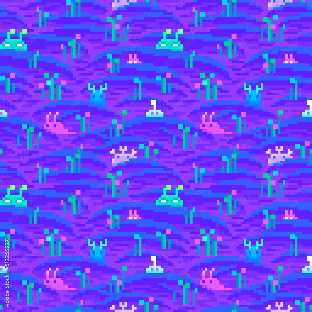 Pixel art aliens. Alien planet surface texture seamless tile backdrop ...