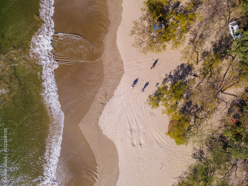 Beautiful aerial view of Costa Rica Beach Playa Rajada in Cuajiniquil ...