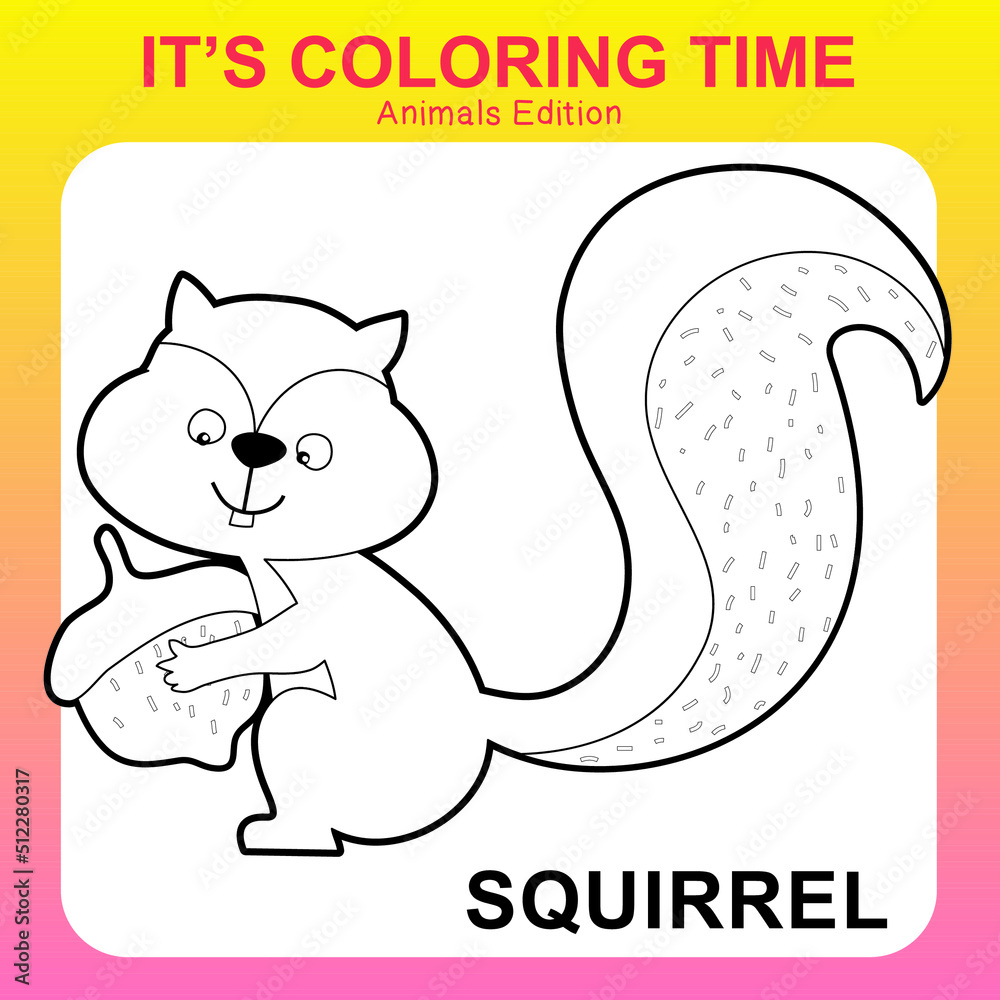 Colouring sheet for children. Printable page for learning. Vector ...