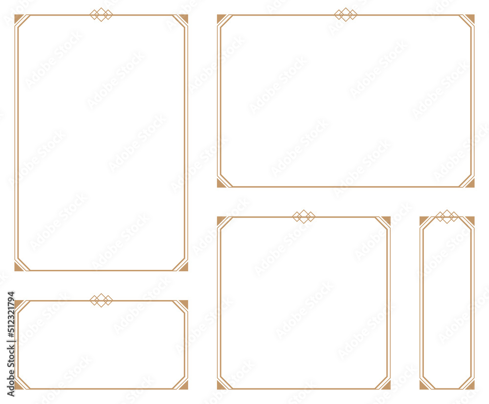 Decorative frame.A frame that gave a change in size to the same design ...