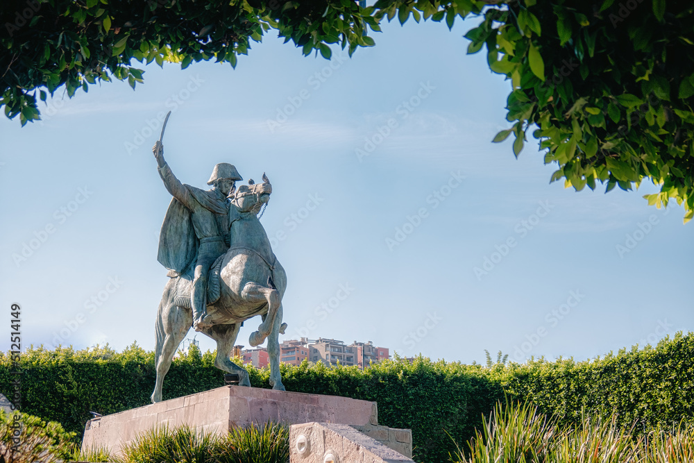 Plaza Civica Ignacio Allende Statue San Miguel de Allende Stock Photo ...