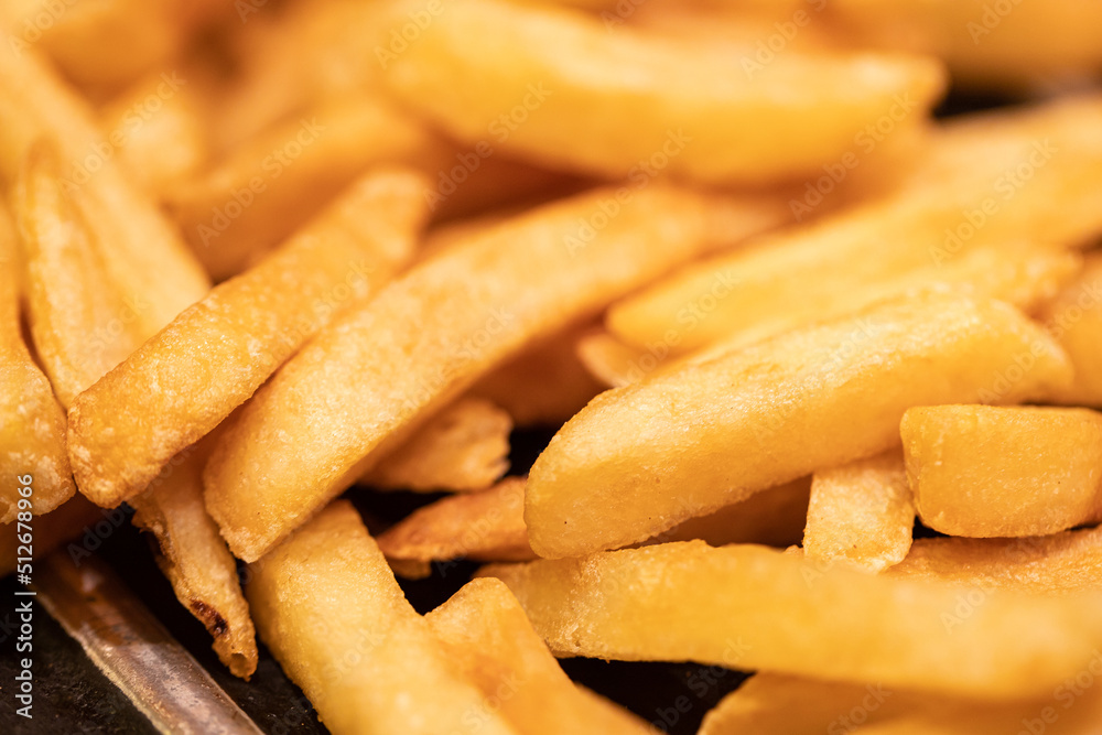 Foto de Stock Batata frita em fotografia macro. Comida rápida, batata ...