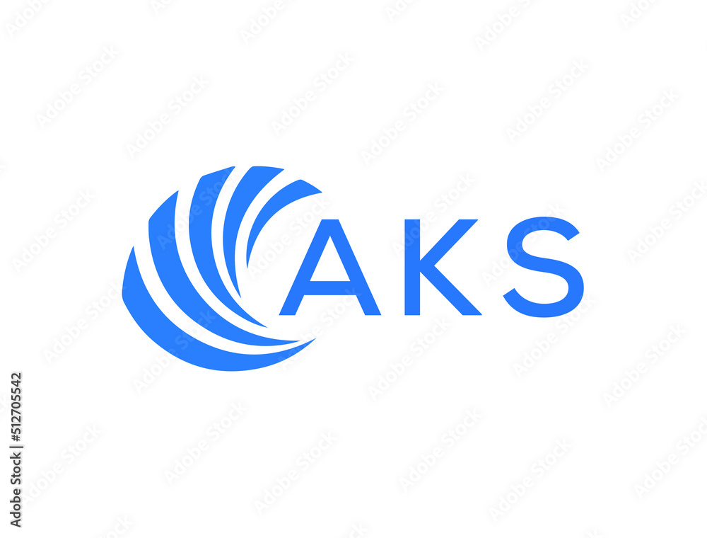 AKS Flat accounting logo design on white background. AKS creative ...