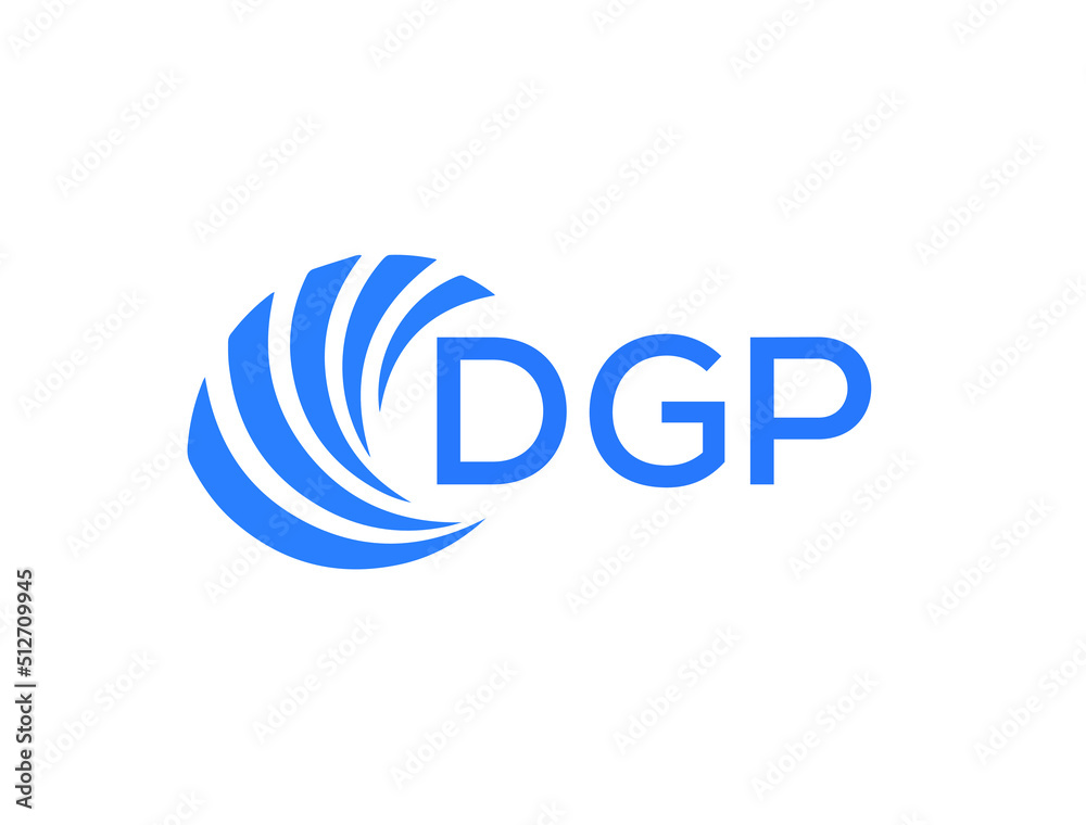 DGP Flat accounting logo design on white background. DGP creative ...