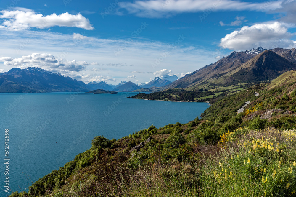 Lake Wakatipu from Bennetts Bluff Lookout, Queenstown, New Zealand ...