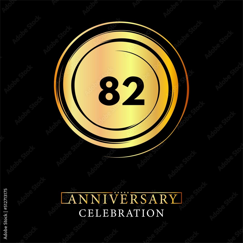 82th Anniversary logotype design for brochure, banner, wedding ...