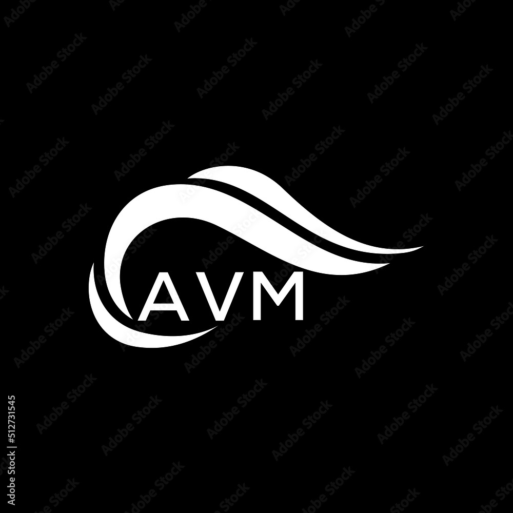 AVM letter logo. AVM best black ground vector image. AVM letter logo ...