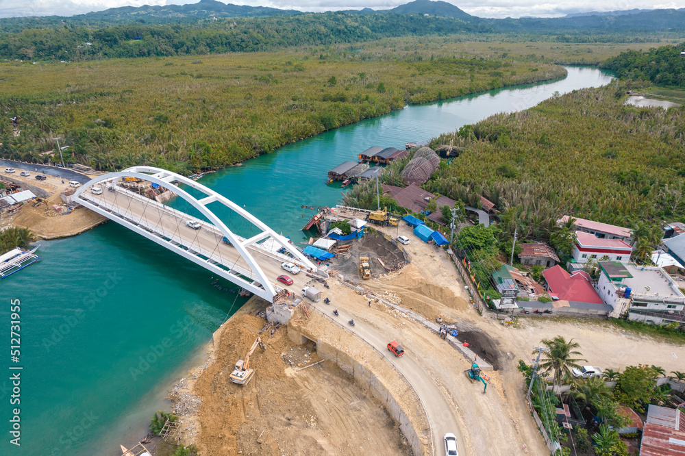 Foto Loay, Bohol, Philippines - The New Loay Bridge, crossing the Loboc ...