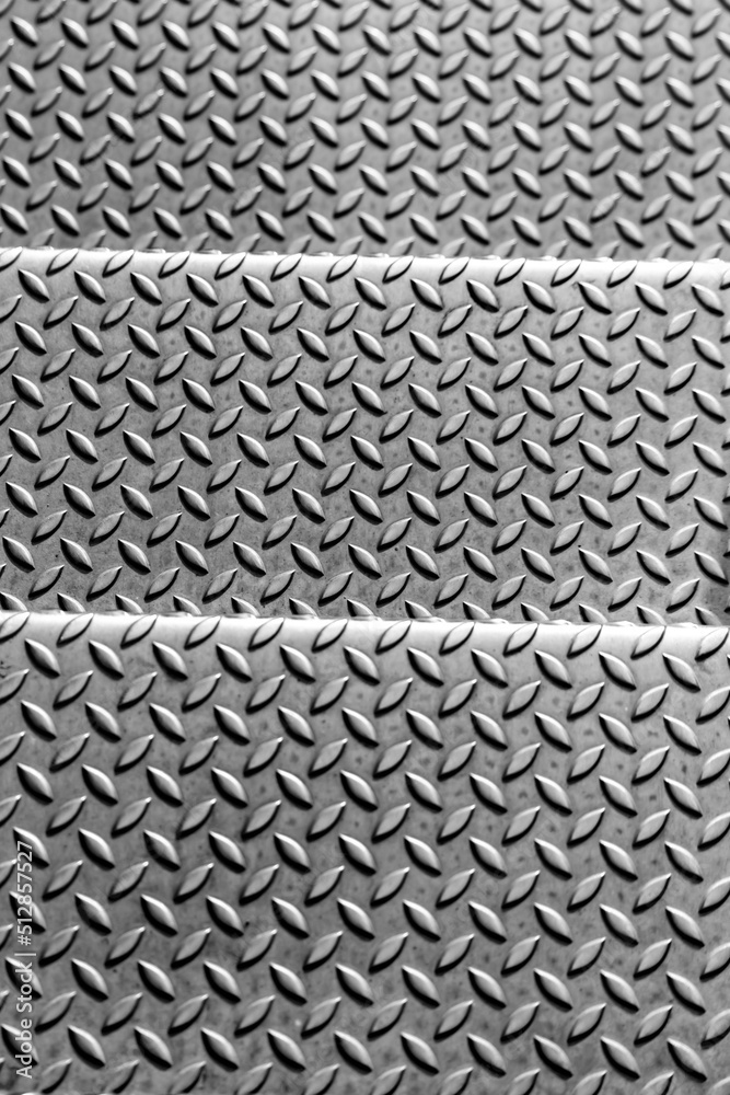 Solid diamond metal plate surface shows stainless steel flooring in ...