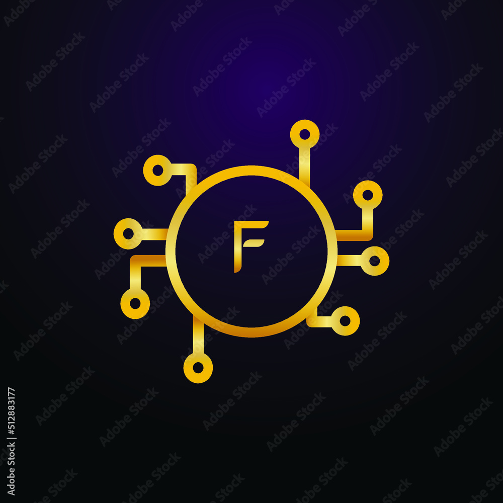 Premium luxury Vector elegant gold and font Letter F Template for ...